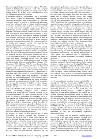 Determination of Fatigue Life of Surface Propeller by Using Finite ...