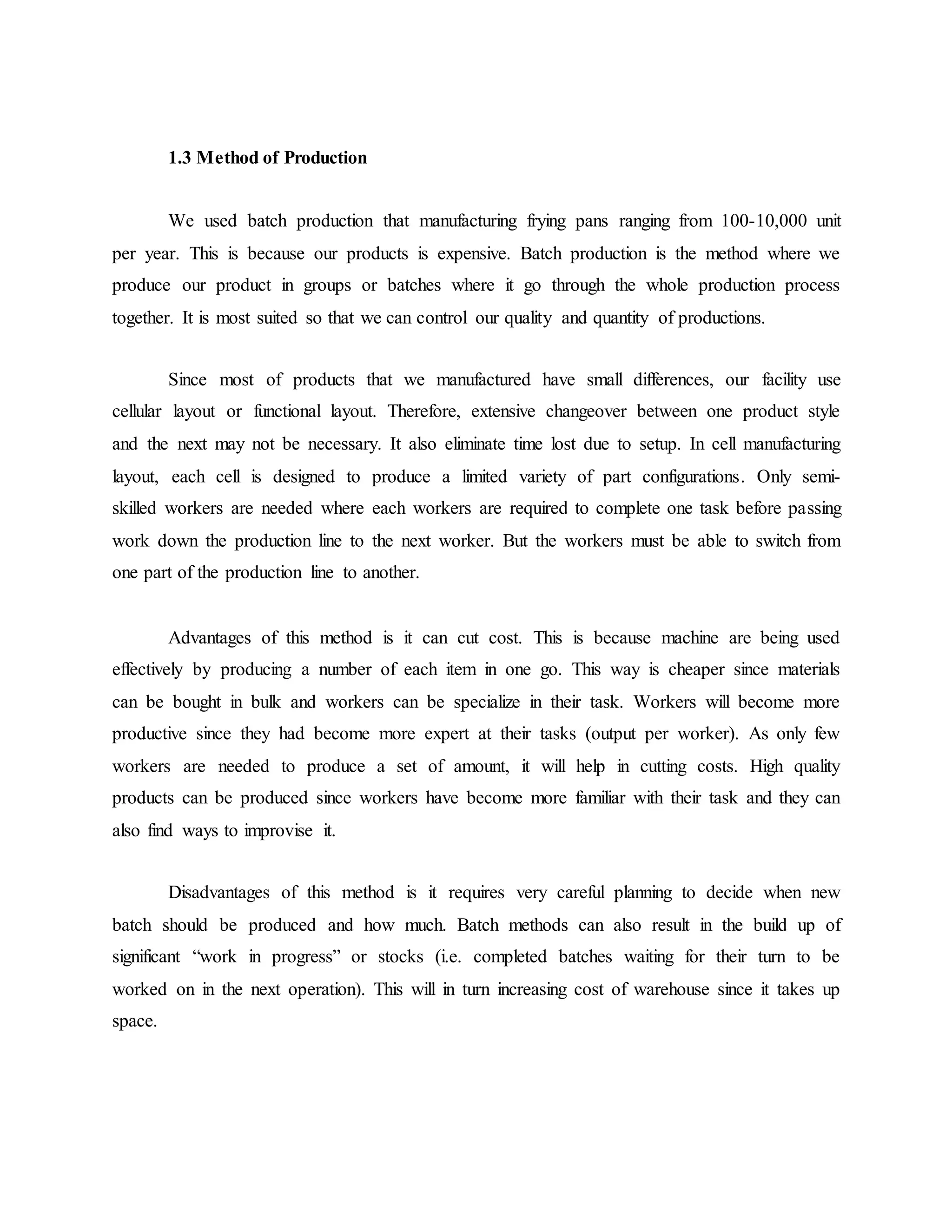 Report Manufacturing Process | DOCX