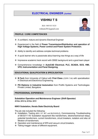 Vishnu CV New | PDF
