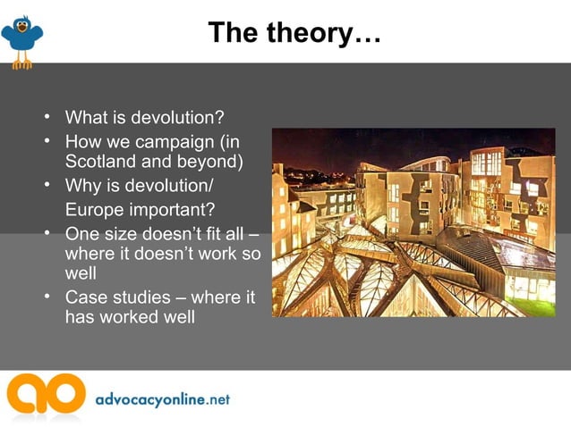 4d campaigning with devolved governments AO community conference | PPT