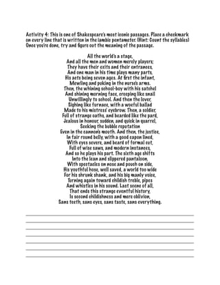 Shakespearean Language Course Pack | PDF