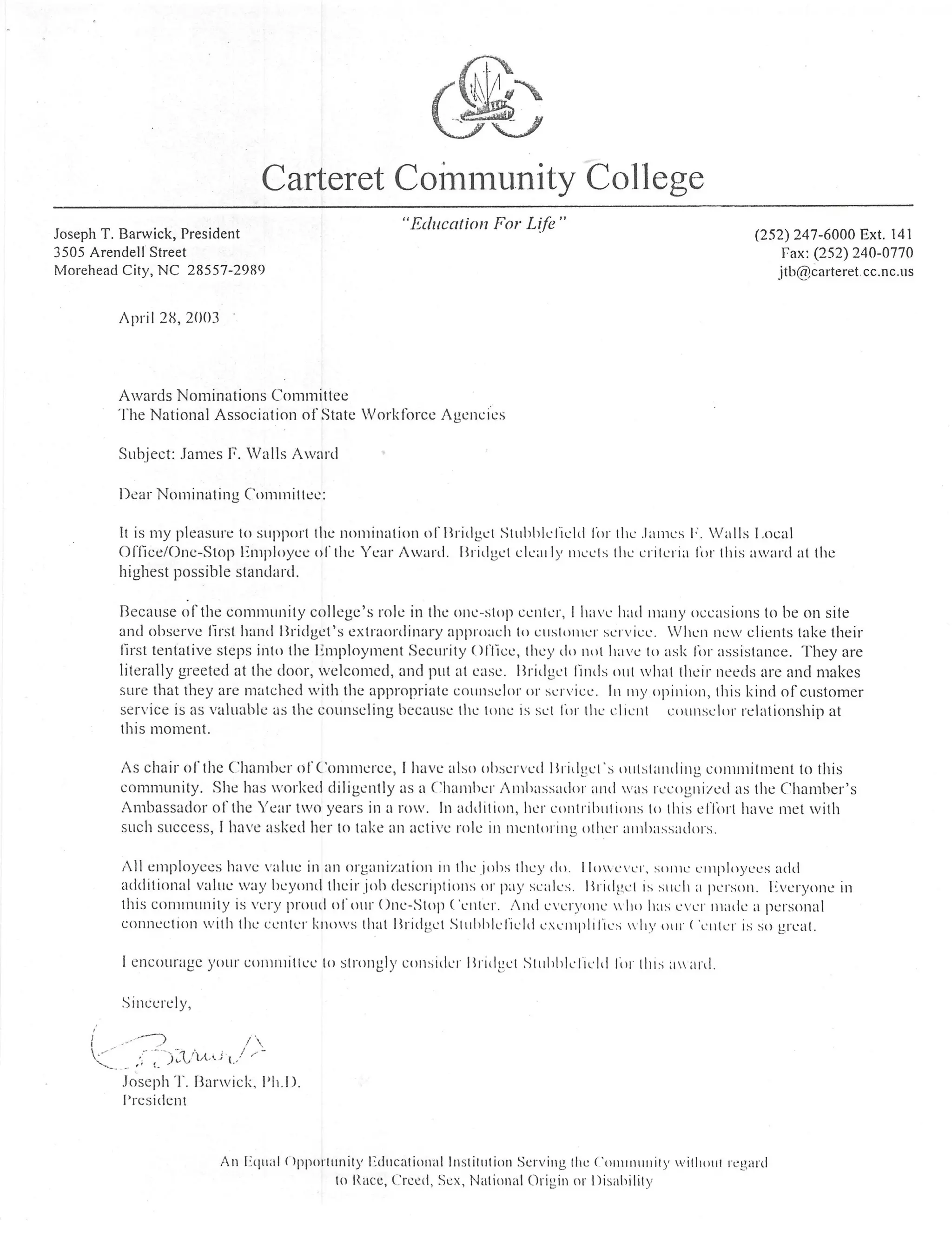 Nomination Letter | PDF