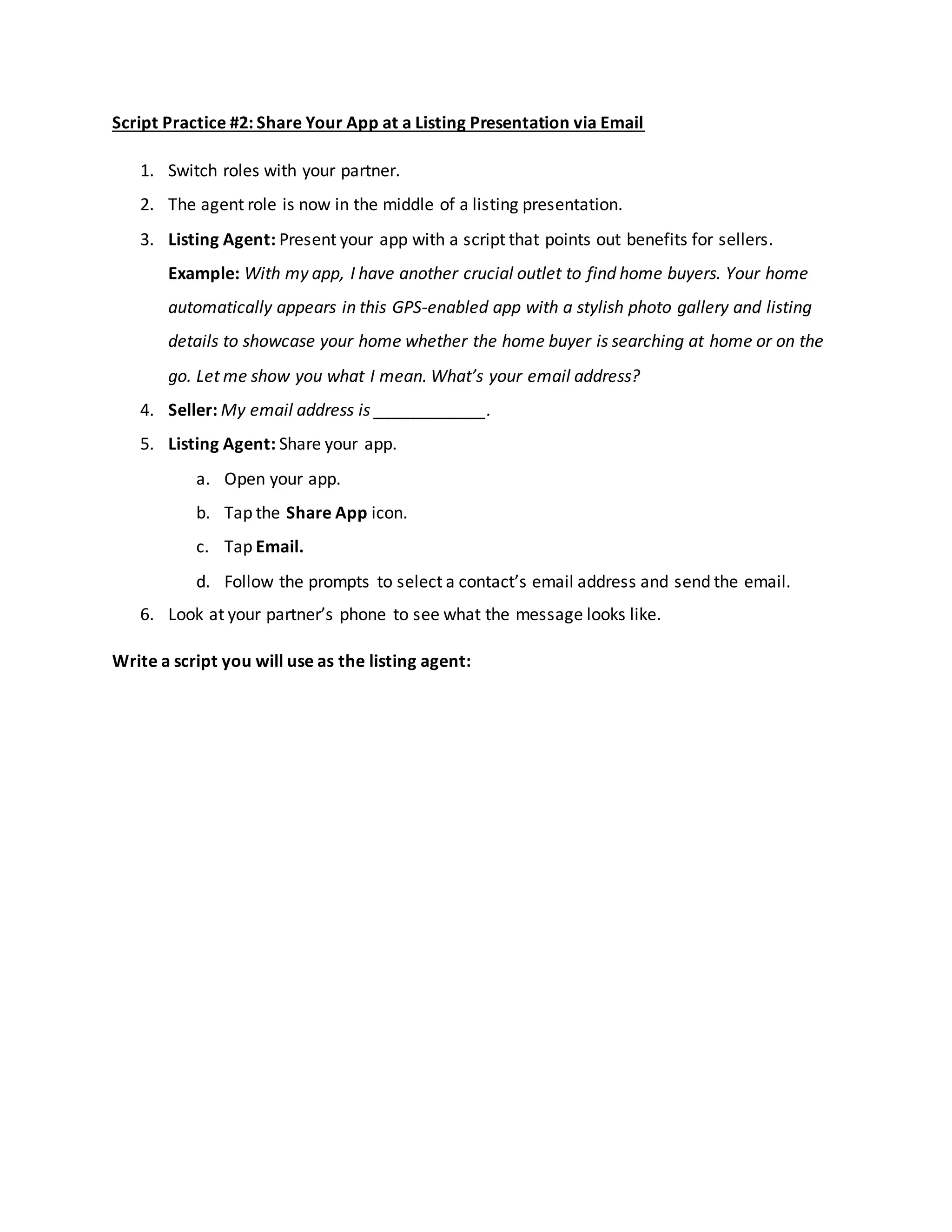 Script Practice mobile app | DOCX