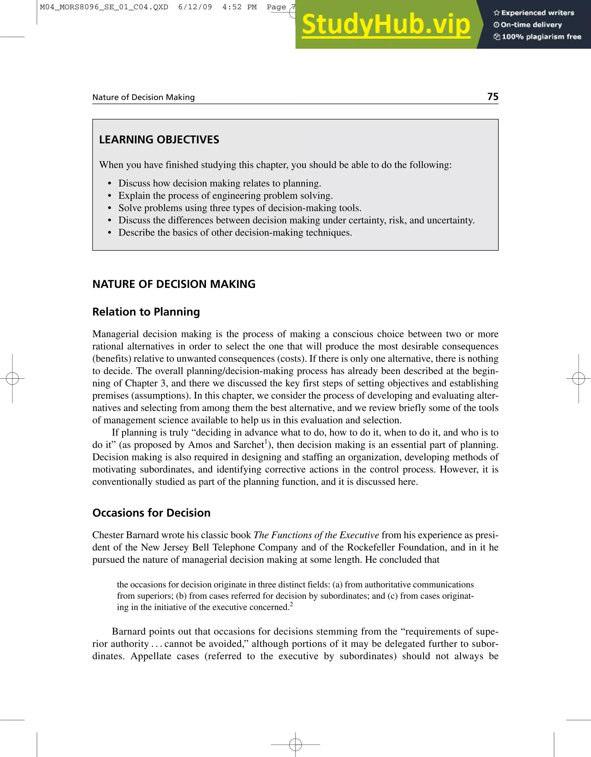 4 Decision Making | PDF