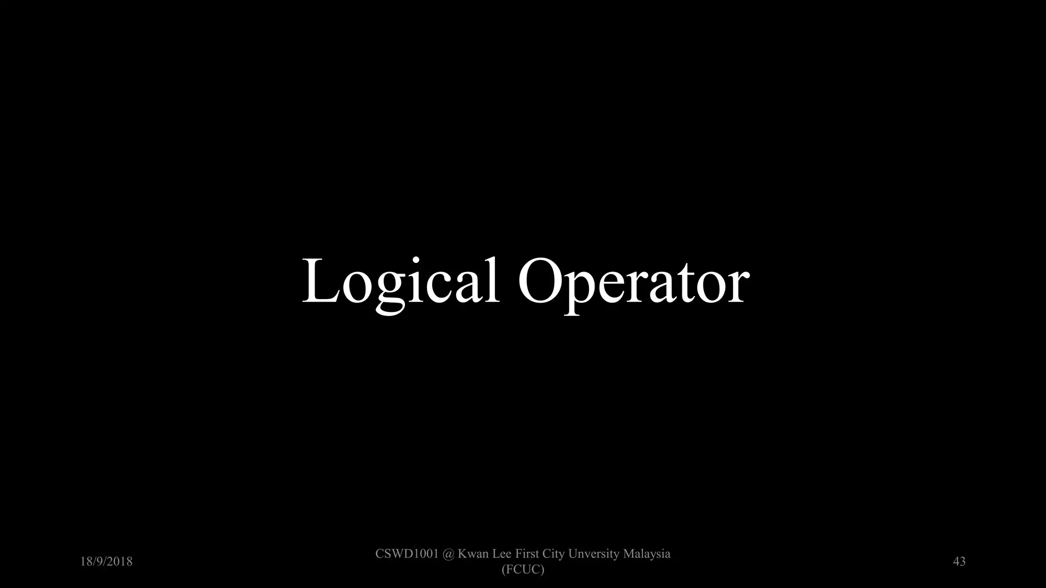 4 Decision Structures and Boolean Logic | PPT