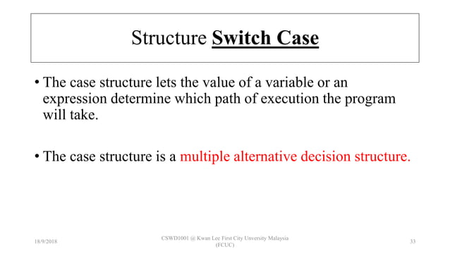 4 Decision Structures and Boolean Logic | PPT