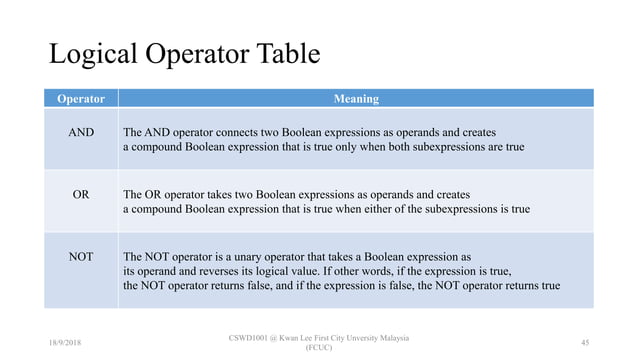 4 Decision Structures and Boolean Logic | PPT