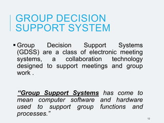 Decision Support and Knowledge Based Systems | PPTX