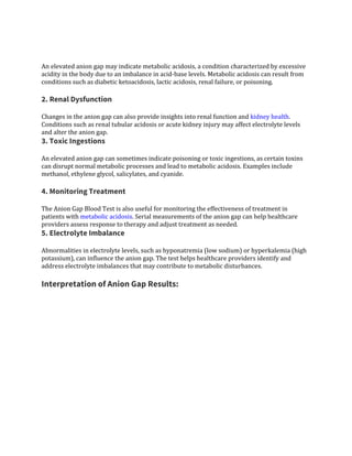 Anion Gap Blood Test: Everything You Need to Know | The Lifesciences ...