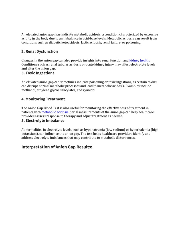 Anion Gap Blood Test: Everything You Need to Know | The Lifesciences ...