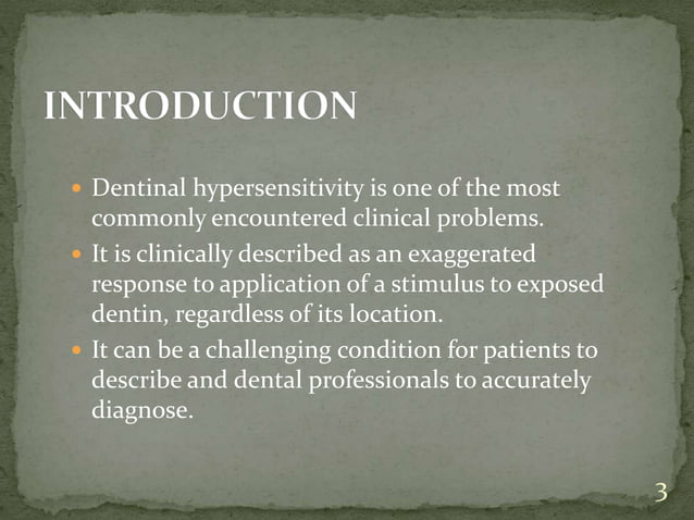 Dentin hypersensitivity | PPTX | Dental Health | Diseases and Conditions
