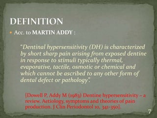 Dentin hypersensitivity | PPTX