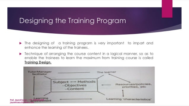 4 designing the training programs
