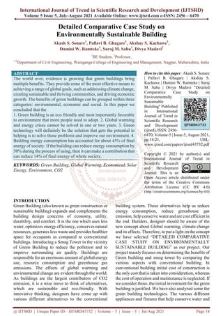Detailed Comparative Case Study on Environmentally Sustainable Building ...