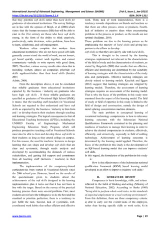 Development of Instructional Model Based on Indonesian National Qualification Framework to ...