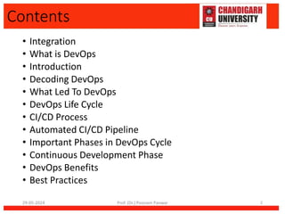 Introduction to DevOps and its Applications | PPTX