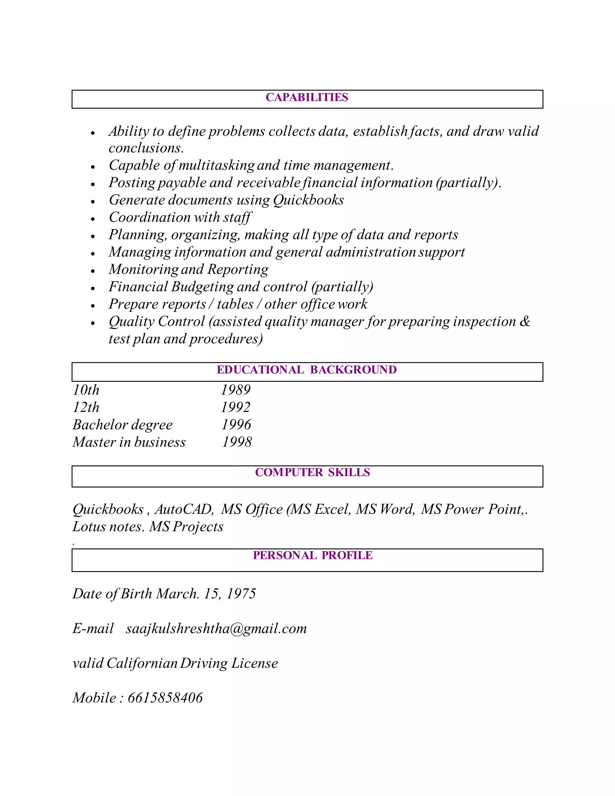 Sonali Resume | DOCX