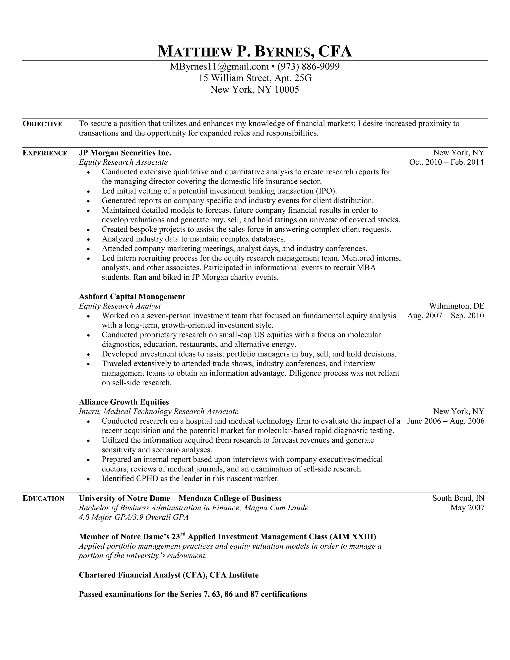 Matt Byrnes Resume | PDF
