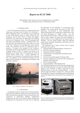 ICAT2006_KEYNOTE_report_icat | PDF | Augmented Reality | Technology ...