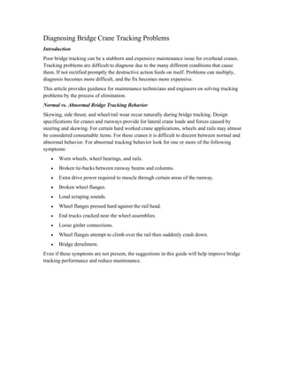 Crane Tracking problems | PDF