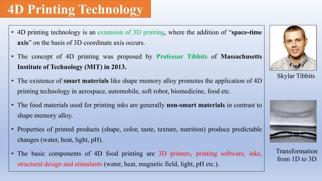 4 D Food Printing of Foods: A Future Path | PPTX | 3-D Graphics | Computer Software and Applications