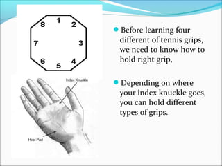 4 different tennis grips | PPT
