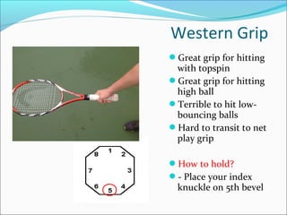 4 different tennis grips | PPT