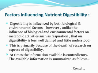 4 digestibility and factors | PPT