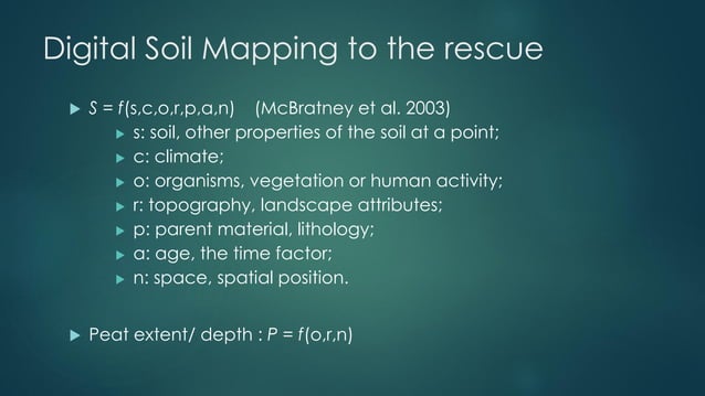 Digital Mapping of Peat soils in Indonesia | PPT