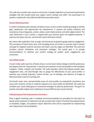 4 Digital Marketing Audit Aspects | PDF