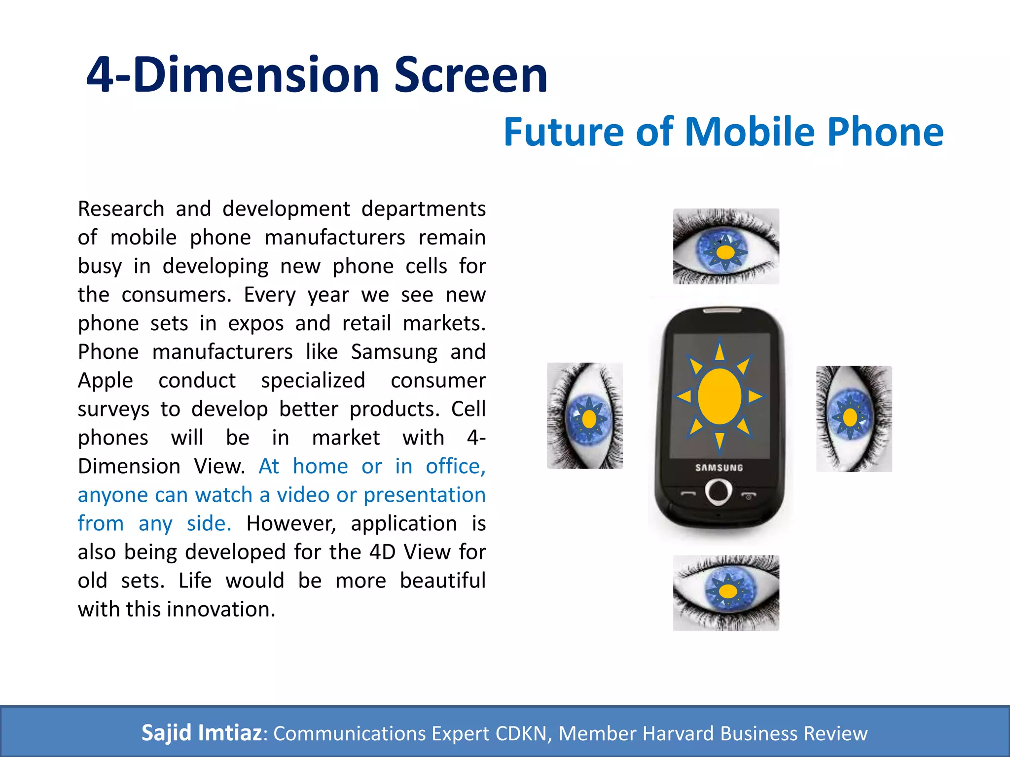 4-Dimension Phone Screen | PPTX