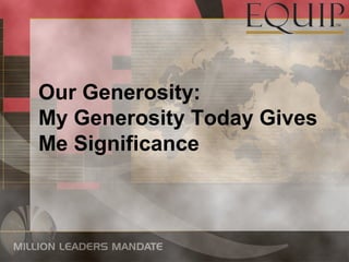 4 Discipline: Managing My Generosity,Values & Growth | PPT