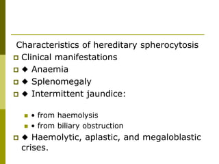 4_DISORDERS OF THE RED CELL MEMBRANE.pptx