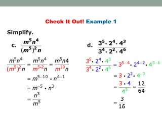 Division Properties of Exponents | PPTX