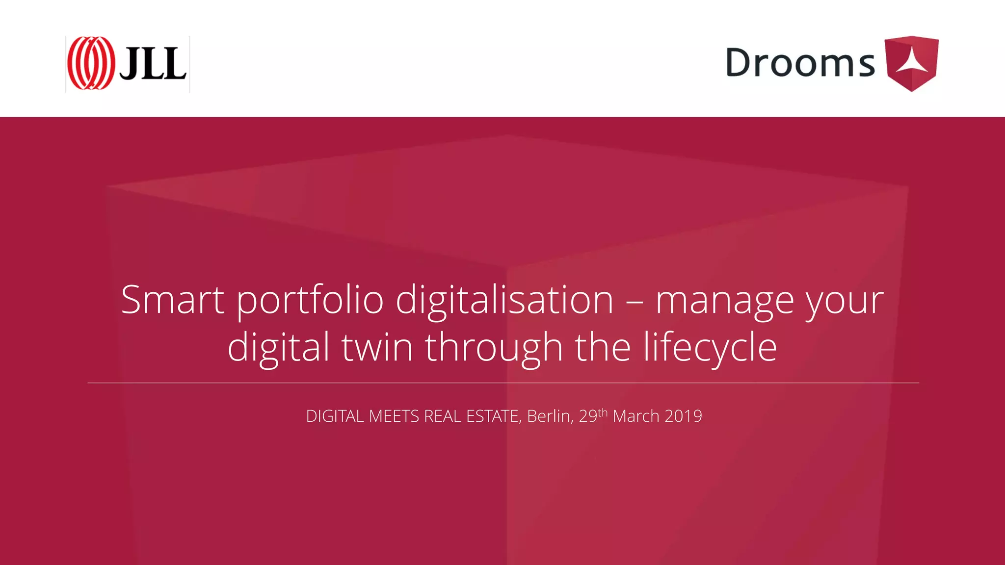 DMRE Vortrag Smart portfolio digitalisation – manage your digital twin ...