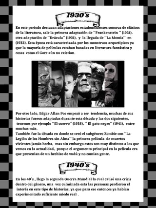 Genero del Terror en la Literatura y el Cine | PDF