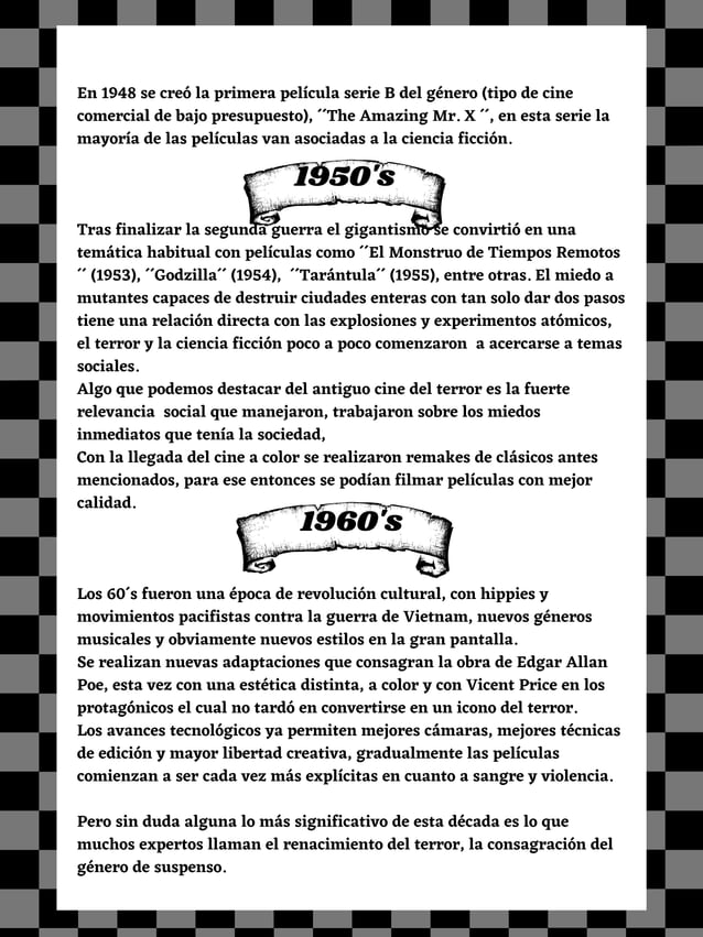 Genero del Terror en la Literatura y el Cine | PDF
