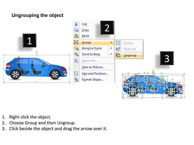 4 door blue car side view powerpoint presentation templates | PPTX