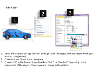 4 door blue car side view powerpoint presentation templates | PPTX