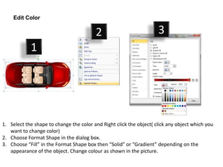 4 door red car top view powerpoint presentation templates | PPTX