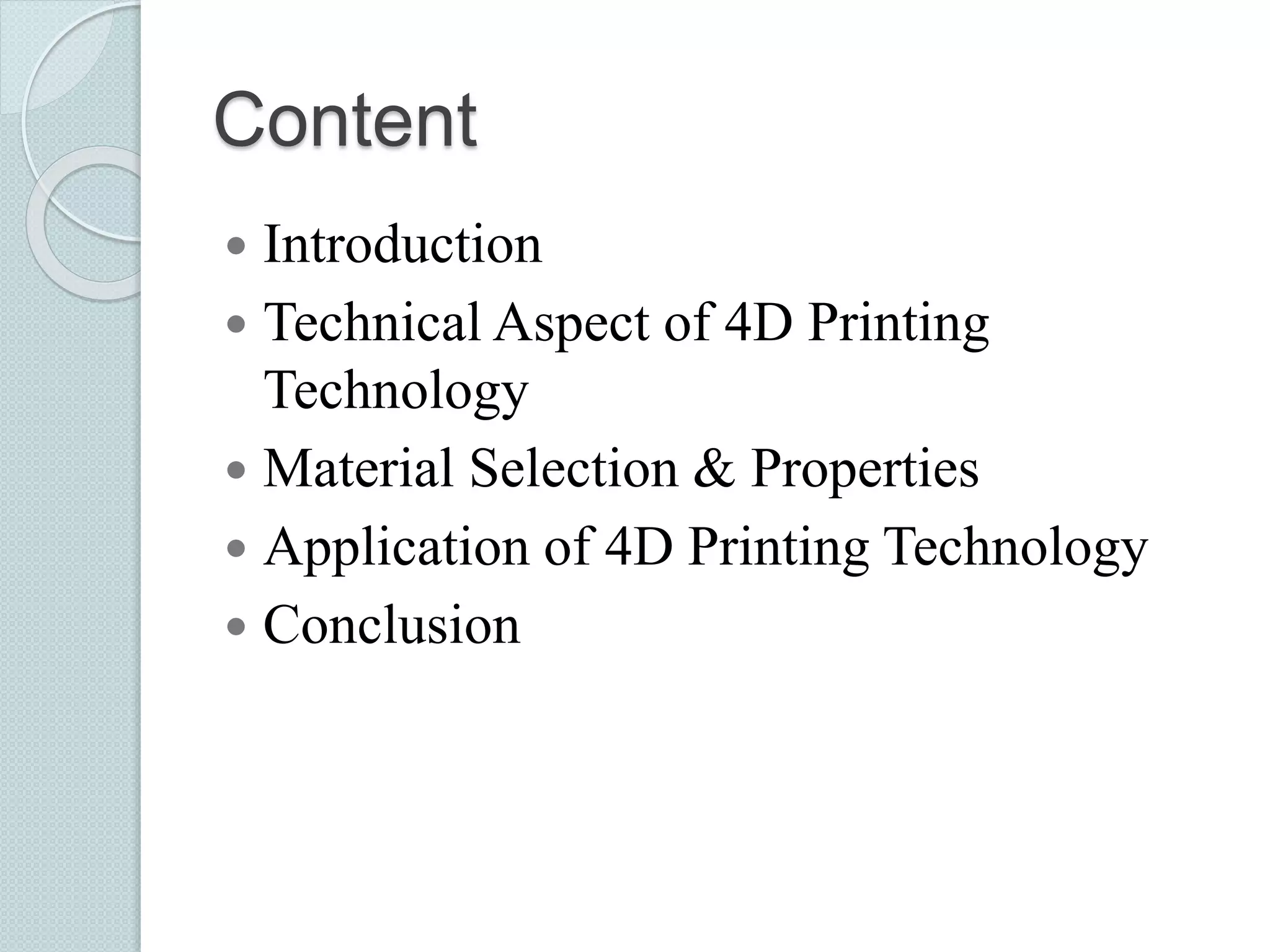 4 D printing Technology ppt | PPTX