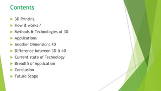 4 d printing technology | PPTX