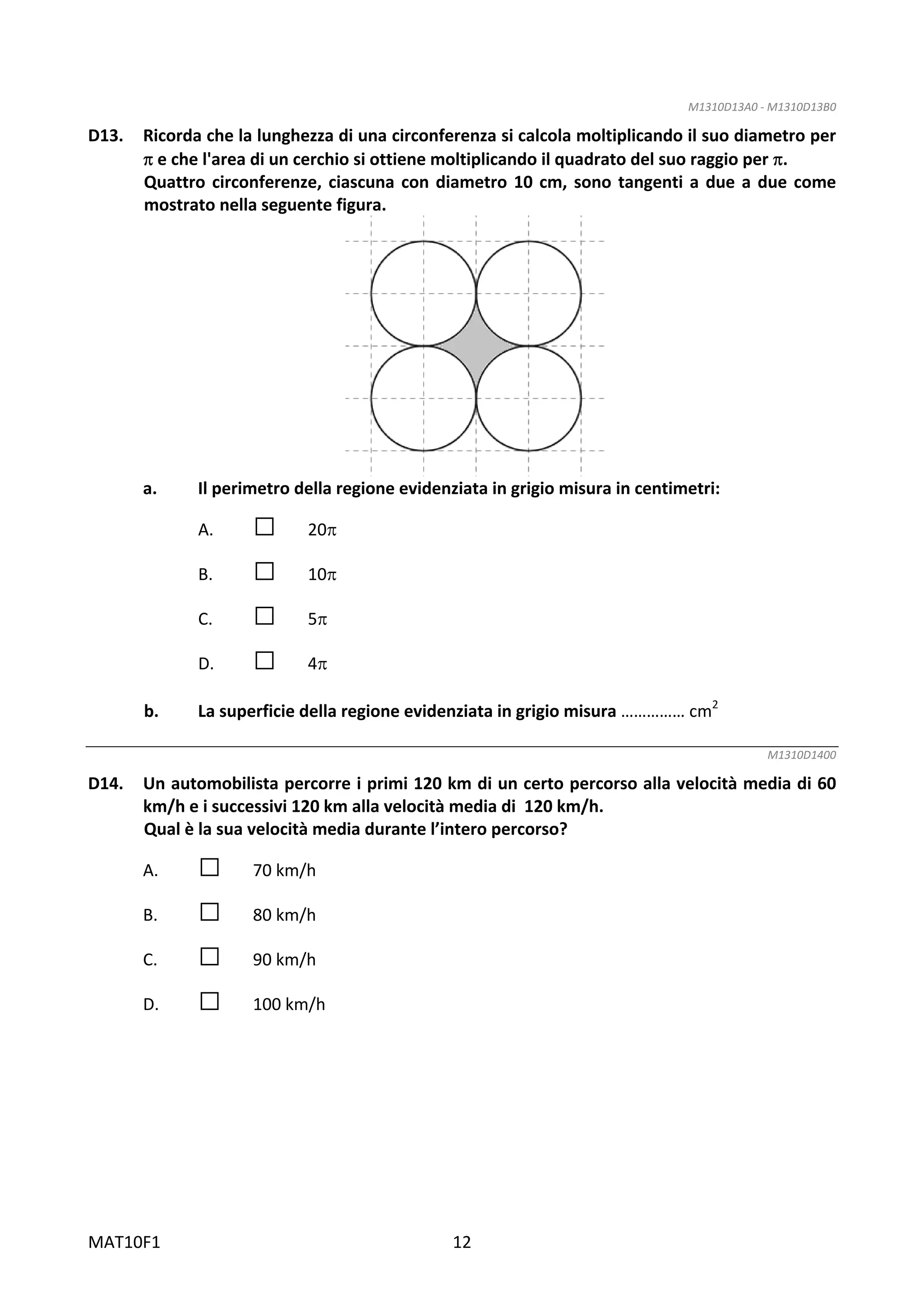Invalsi matematica 2012-2013_secondarisa_seconda | PDF