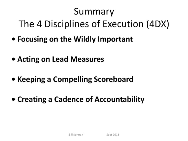 4 Disciplines of Execution - Book review | PPT