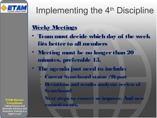 "4DX weekly meetings" The true 4DX implementation | PPT