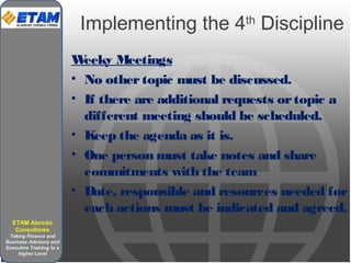 "4DX weekly meetings" The true 4DX implementation | PPT