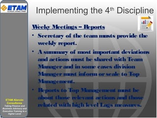 "4DX weekly meetings" The true 4DX implementation | PPT