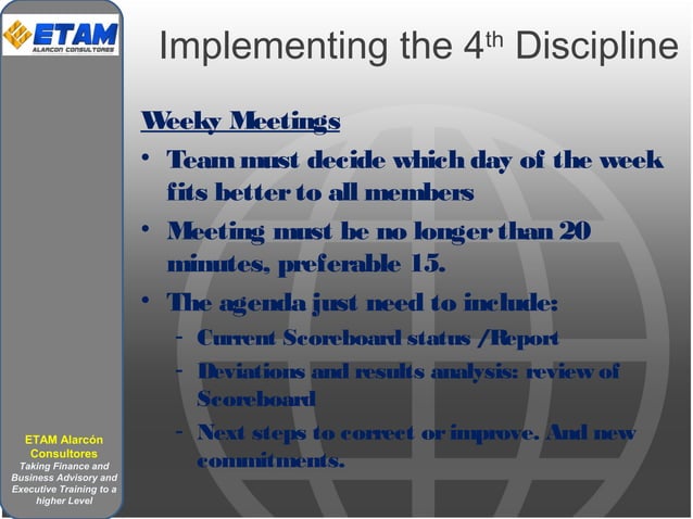 "4DX weekly meetings" The true 4DX implementation | PPT