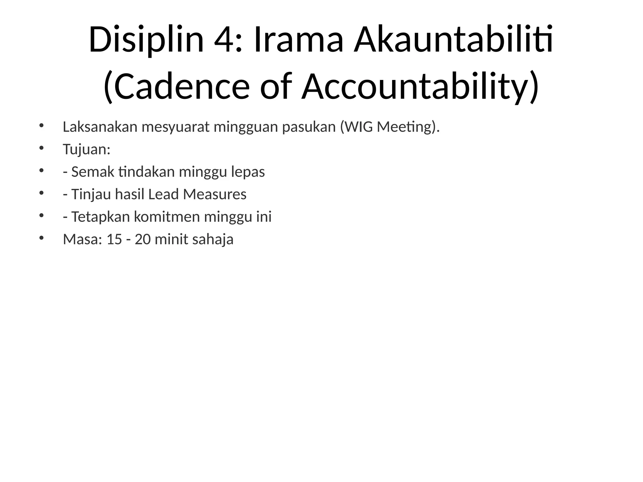 4DX WIG Lead Measure Reka Bentuk Menarik dalam pengurusan sekolah ...