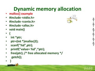 4 dynamic memory allocation